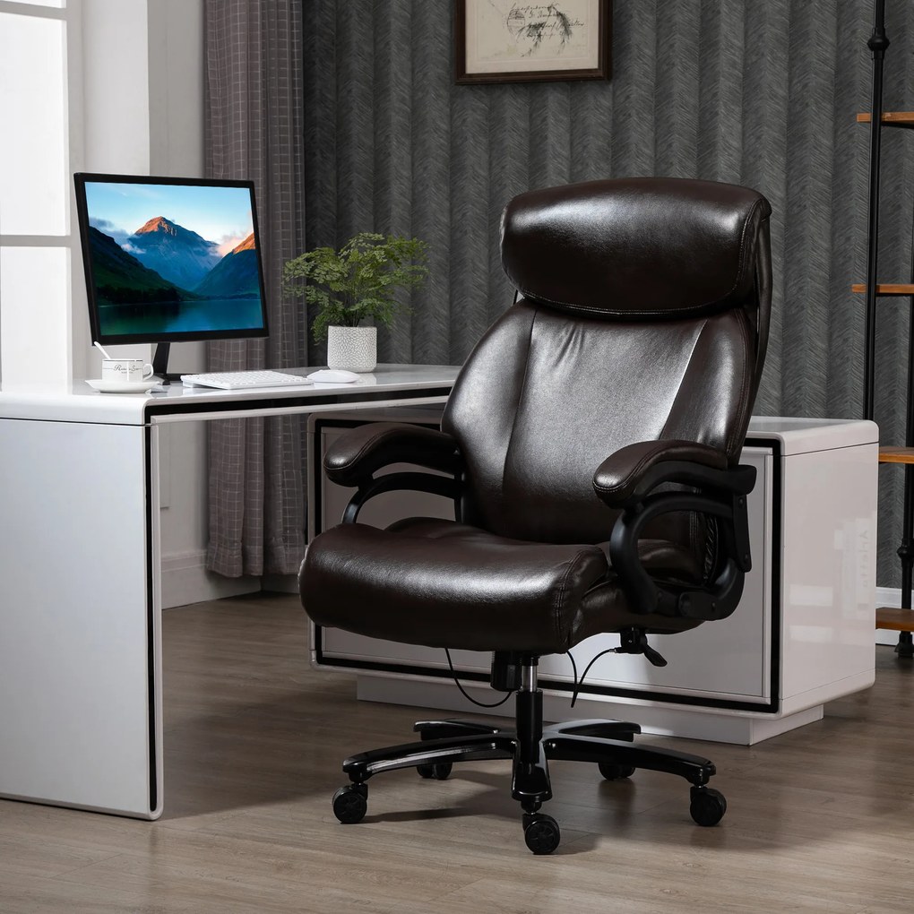 Kancelářská židle Vinsetto manažerská židle herní židle ergonomicky výškově nastavitelná s funkcí houpání, silné čalounění s nosností až 180 kg |