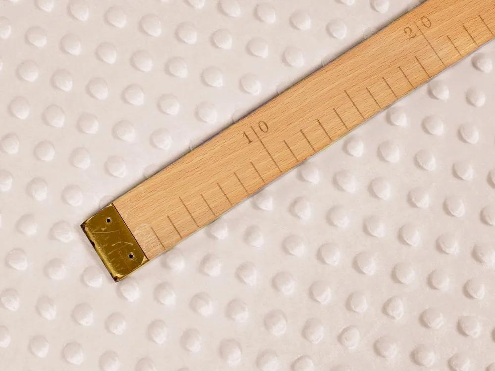 Biante Dětský povlak na polštář Minky 3D puntíky MKP-010 Pudrově béžový 35 x 45 cm