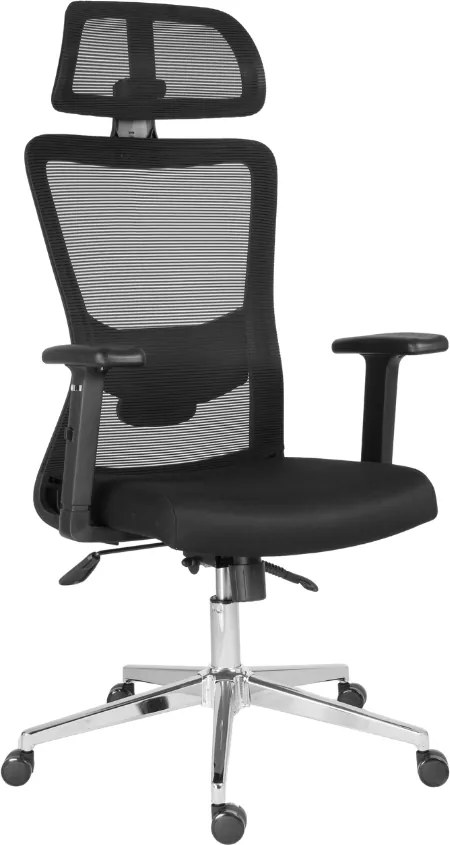 Ergonomická kancelářská židle ERGODO FAGER - černá síťovina / nosnost 150 kg