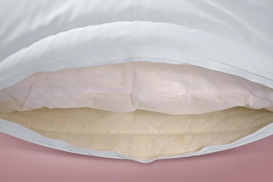 Vlněný polštář Komfort Wool Rozměr: 50x70 cm zip+vak (670 g)