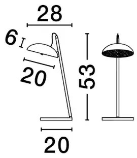 Designová stolní lampa Flute zlatá