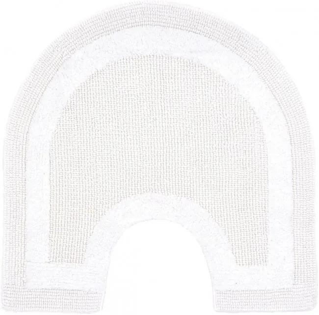 Koupelnový kobereček Keno Elips WC bílý B01 s výřezem