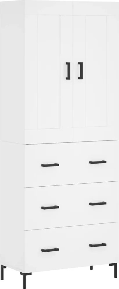 Skříň highboard bílá 69,5 x 34 x 180 cm kompozitní dřevo 3199745