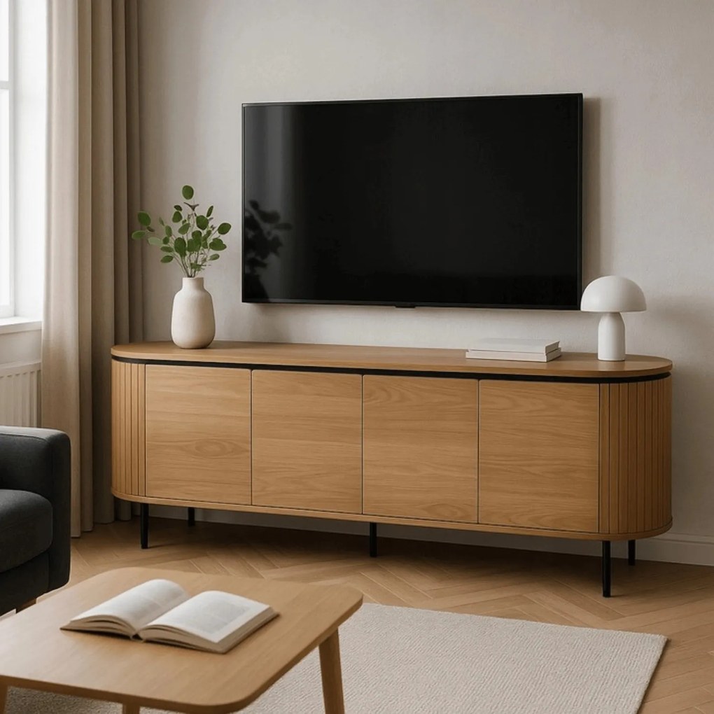 Komoda Beck 200 cm dub přírodní