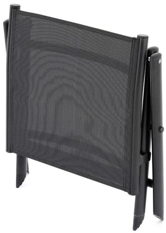 GARTHEN zahradní sklopná stolička černá