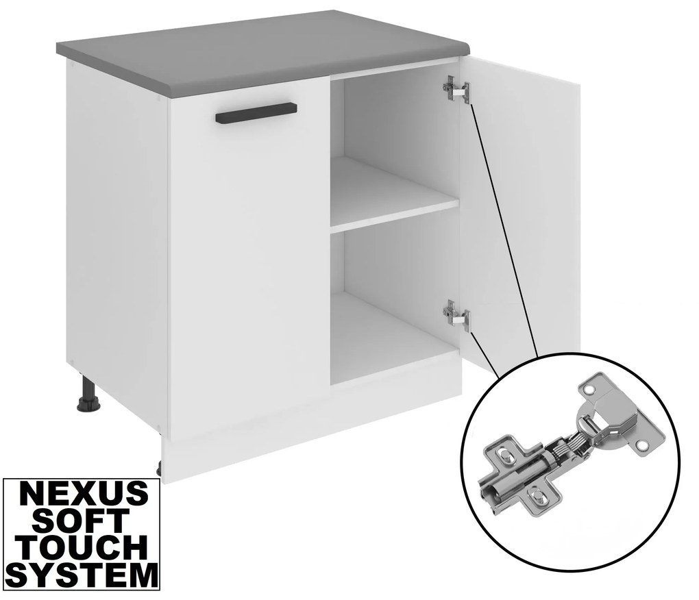 Kuchyňská linka Belini Premium Full Version 540 cm bílý lesk s pracovní deskou JANE INF JANE/0/WT/W/B/B1