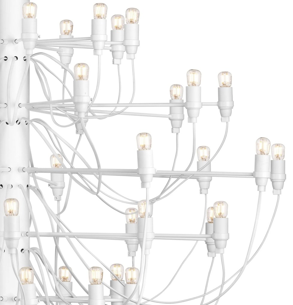 Flos 2097-50, luxusní matně bílý lustr, 50x15W E14 čirá, prům. 100cm, výška 88cm