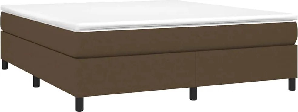Box spring postel s matrací tmavě hnědá 160x200 cm textil 3144434