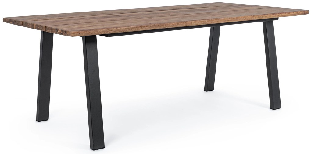 BIZZOTTO Zahradní jídelní stůl OSLO 100x200 cm s černými nohami 0806910