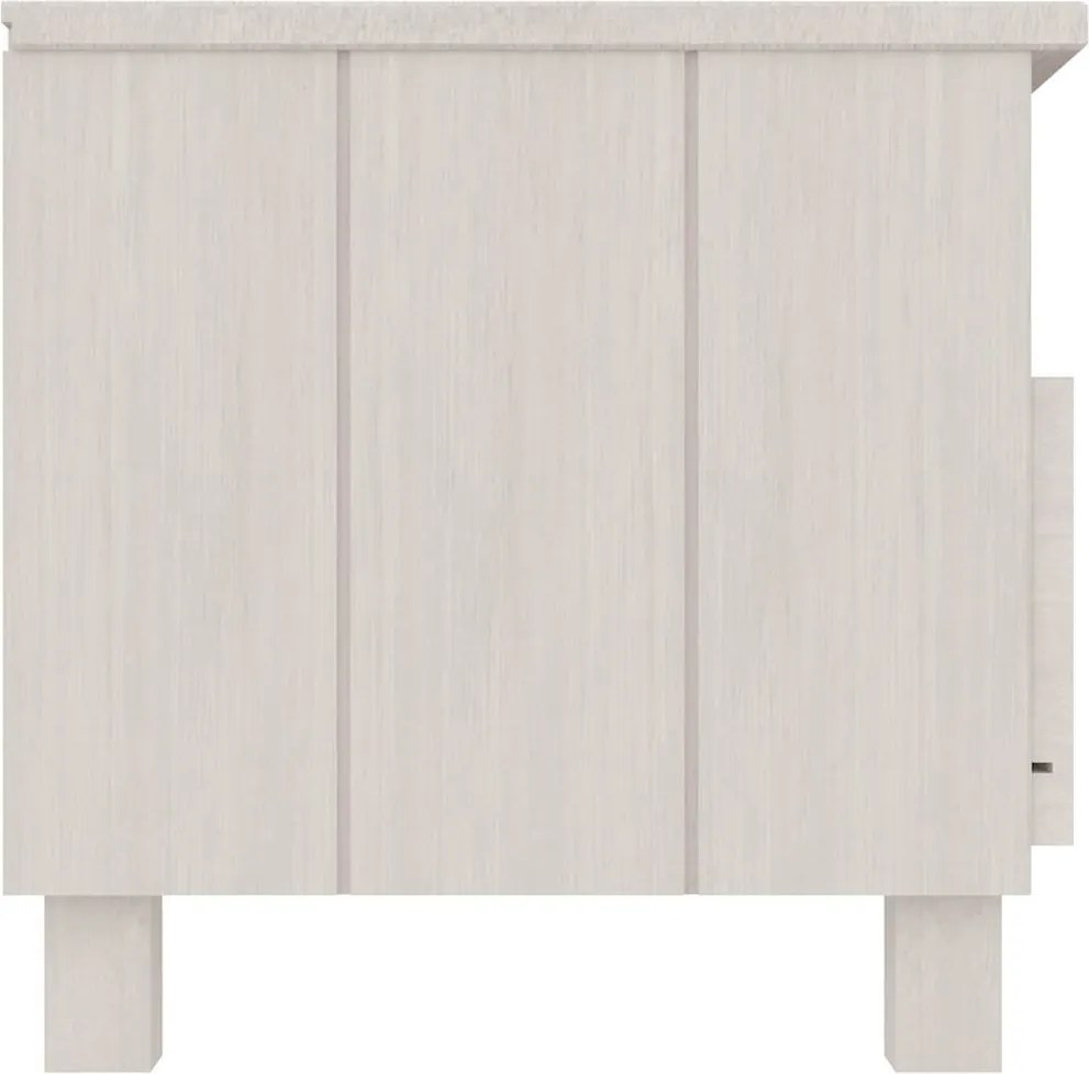 TV stolek HAMAR bílý 106 x 40 x 40 cm masivní borovice 340469