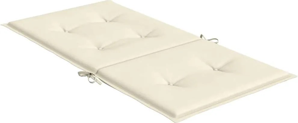 Podušky na židli nízké opěradlo 6 ks krémové 100x50x3 cm oxford 314133