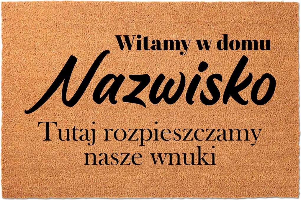 Stěrač Na Vchodové Dveře Do Bot Kokosový 40 x 60 Vaše Jméno