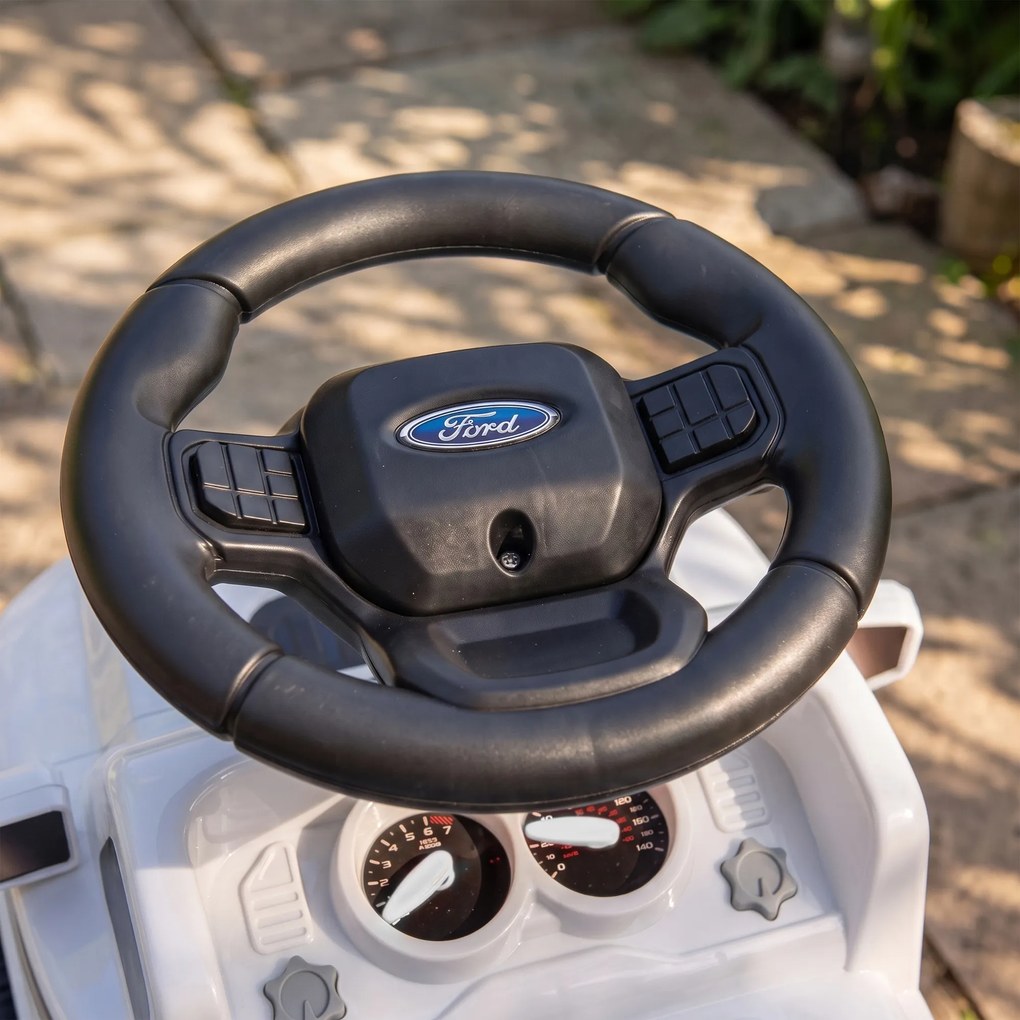 AIYAPLAY odrážedlo pro malé děti, dětské auto Shelby s zadním košem, otevírací kapotou, pro věk 18–72 měsíců, bílé
