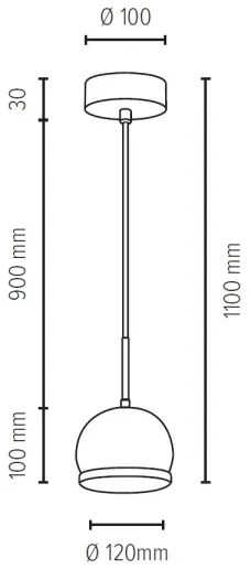 Spot-Light 5141174 - LED Lustr na lanku BALL WOOD 1xGU10/5W/230V matný dub