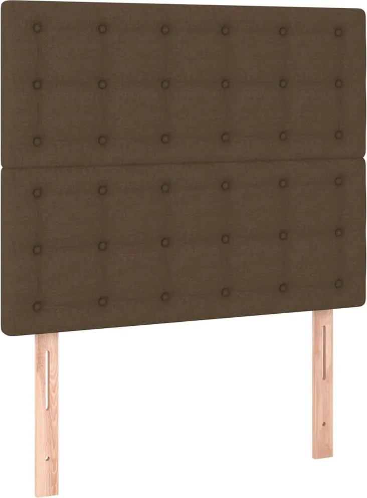 Box spring postel s matrací tmavě hnědá 80x200 cm textil 3137432