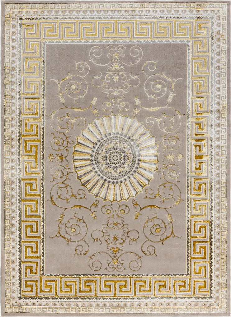 Dywany Łuszczów, Kusový koberec Bliss Z160AZ147 beige/gold, 140x190, béžová, kancelář