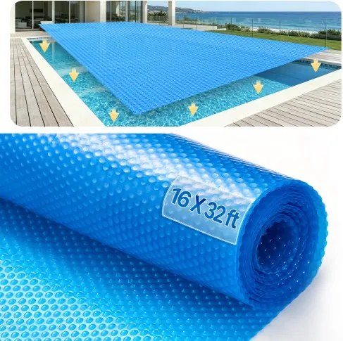 solární kryt bazénu 10,97 × 4,88 m zapuštěné nadzemní bazény solární deka 0,41 mm