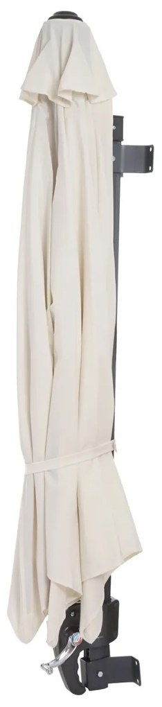 Nástěnný slunečník Casoria 3 m - polyester hliník/ocel - krémová