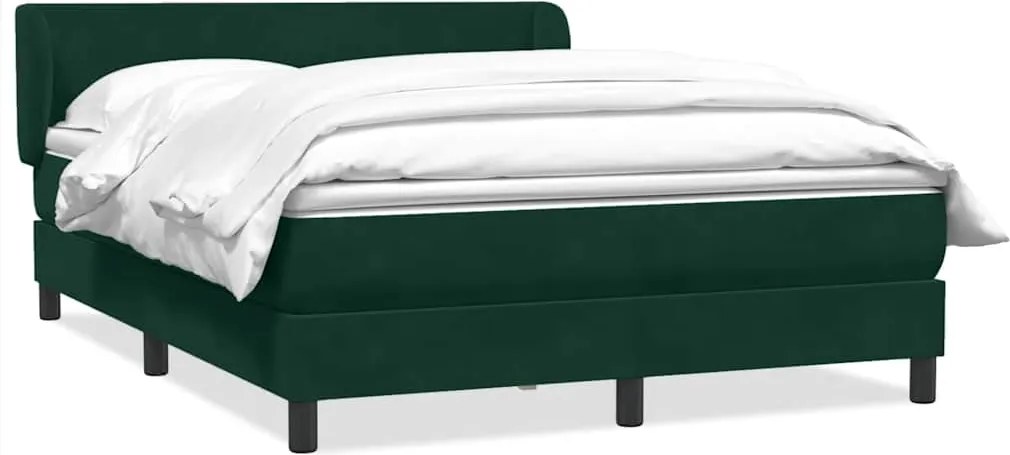 Box spring postel s matrací tmavě zelená 160x220 cm samet 3317406