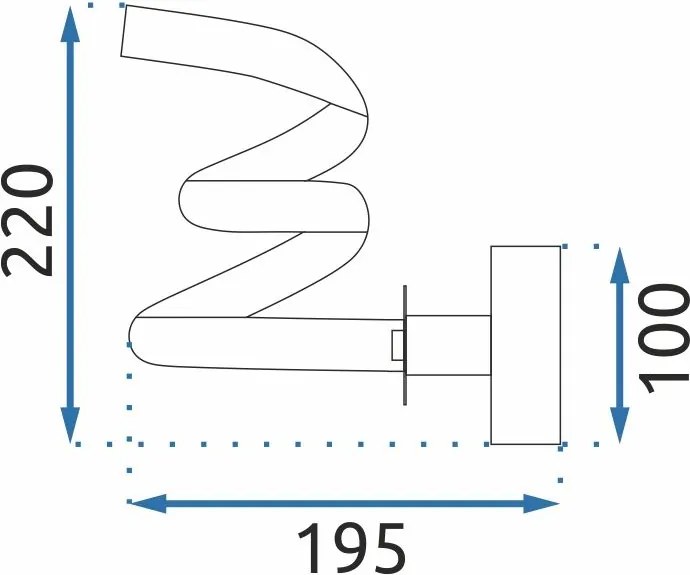 Toolight Toolight, LED nástěnná lampa APP1052-W, černá, OSW-01069