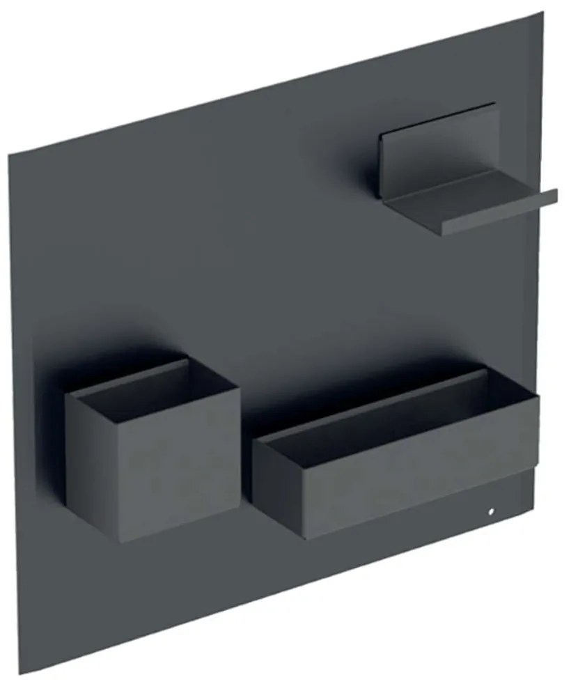 Geberit - Magnetická tabule s přihrádkami, 45x39 cm, matná černá/matná láva 500.649.16.1