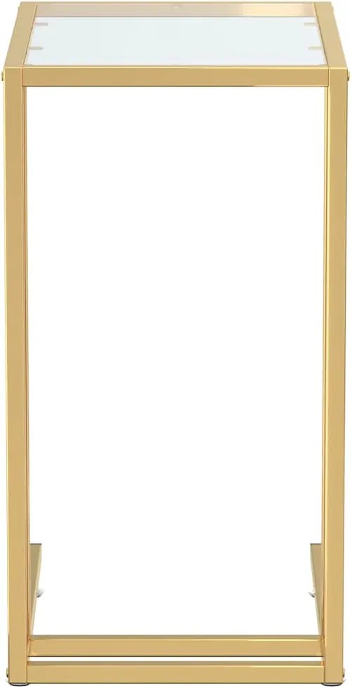 Stolek na notebook průhledný 50 x 35 x 65 cm tvrzené sklo 331645