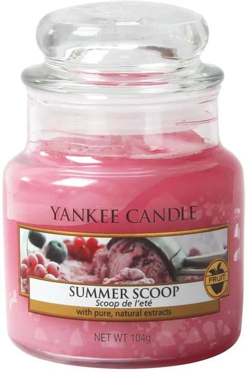 Yankee Candle Svíčka Yankee Candle 104gr - Summer Scoop, růžová barva, sklo, vosk