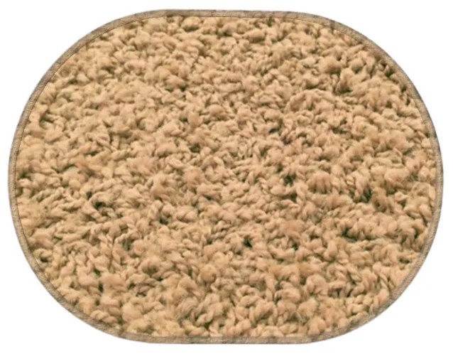 Vopi, Kusový koberec Color shaggy béžový ovál, 120x170, béžová, ložnice