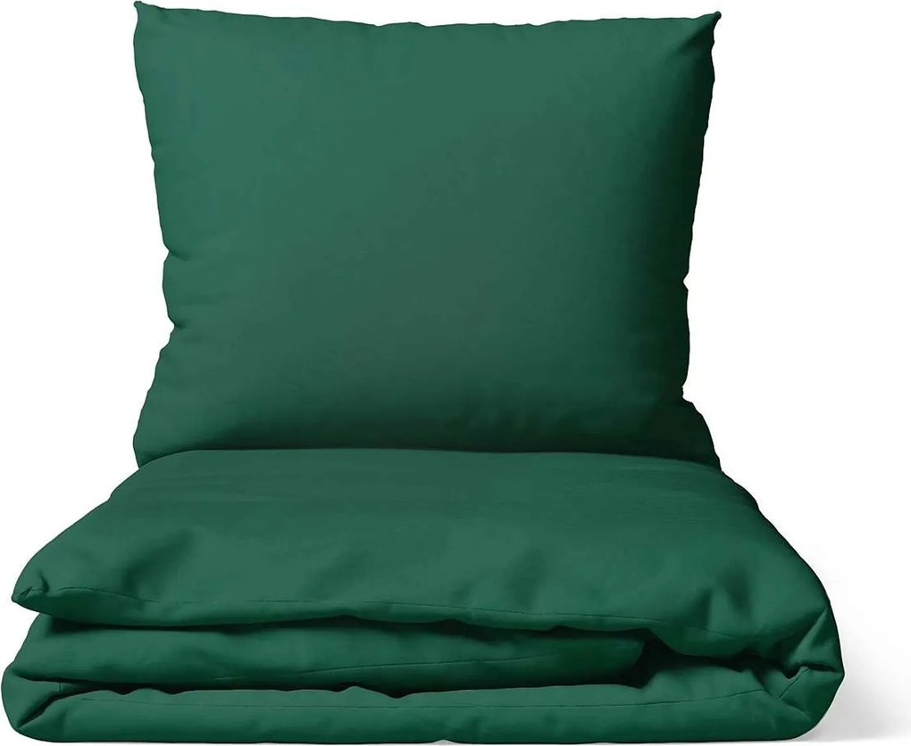 Perkálové bavlněné prodloužené povlečení Jednobarevné - malachite 2 Velikost: 140 x 220 + 70 x 90