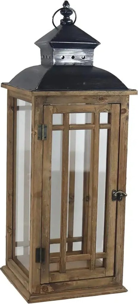 Velká dřevěná lucerna Morex D7214/B, 68 cm