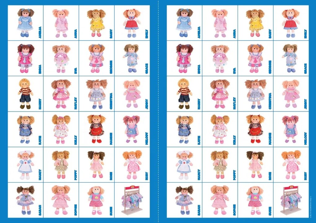 2Kids Toys Papírové pexeso panenky