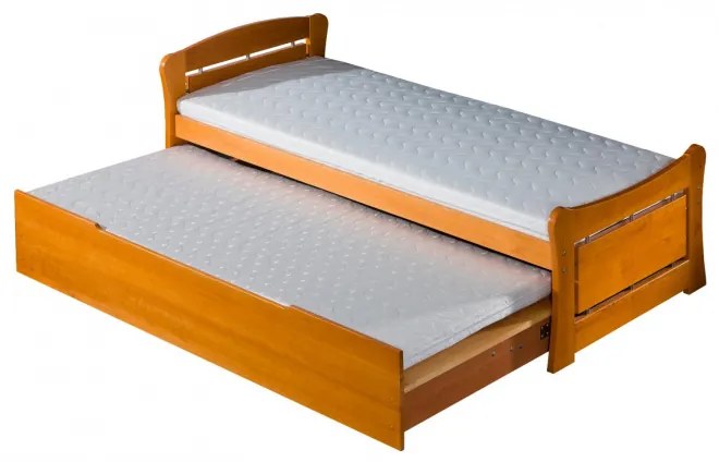 Jednolůžková postel s přistýlkou Faustine 2, Moření 13 bílá