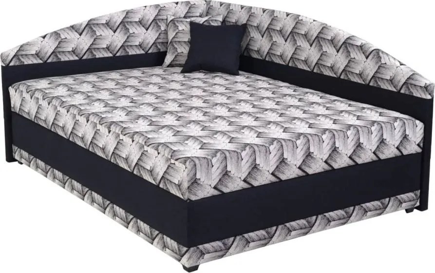Pohoda Čalouněná postel HELEN s úložným prostorem, francouzské lůžko | Látka: Aragon 39,Šířka matrace: 120 cm