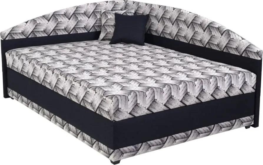 Pohoda Čalouněná postel HELEN s úložným prostorem, francouzské lůžko | Látka: Riviera 24,Šířka matrace: 120 cm