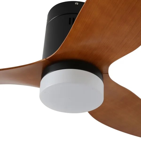 ZEVENTI - LED Stropní ventilátor PADUA LED/18W/230V Wi-Fi Tuya černá/hnědá + DO