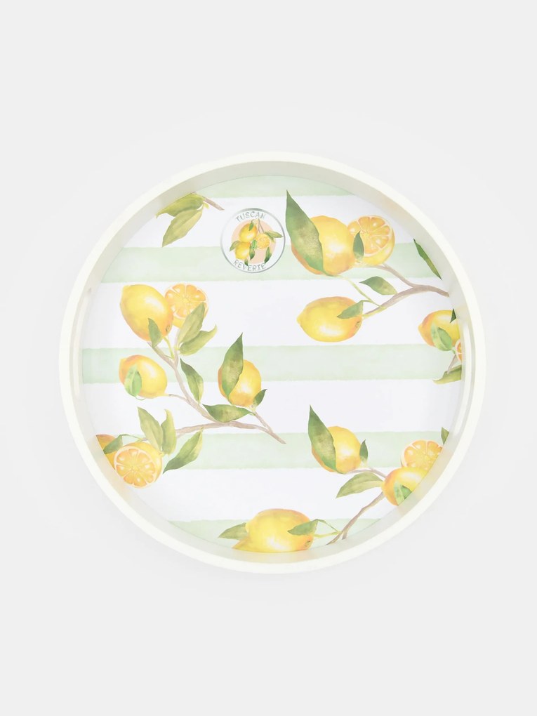 Sinsay - Decorative tray with lemon motif - bílá