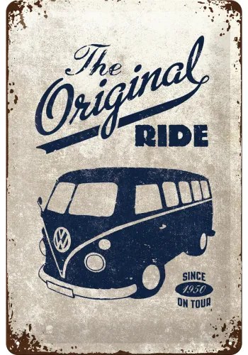 Postershop Plechová cedule - VW The Original Ride (Šedá) 30x20 cm