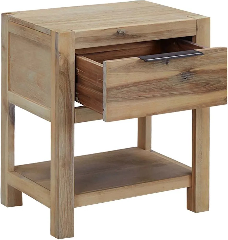 Noční stolky se zásuvkami 2 ks 40 x 30 x 48 cm masivní akácie 3057529