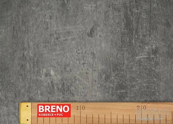 Breno PVC BLACKTEX Zinc 996D – tmavě šedý beton, šíře 200 cm
