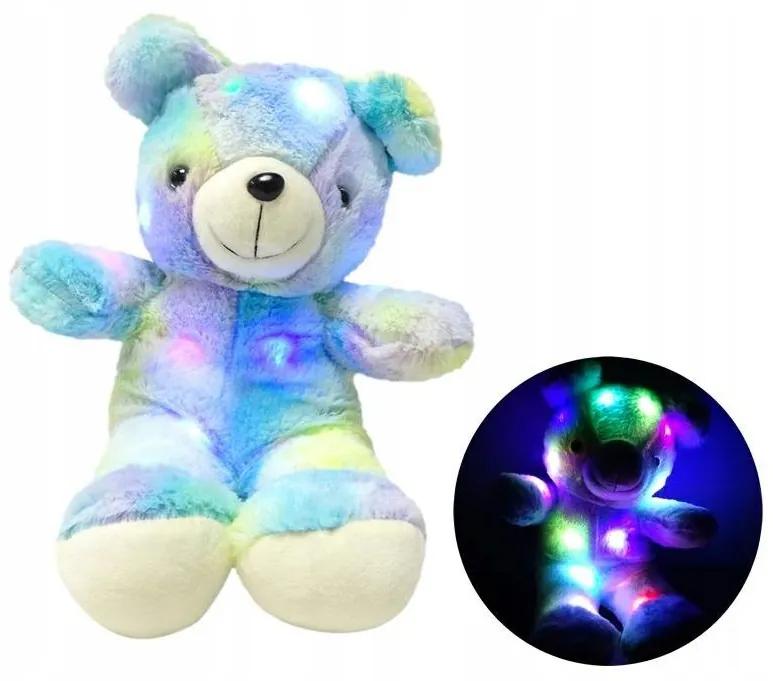 Bestent Svítící LED plyšový medvídek BLUE