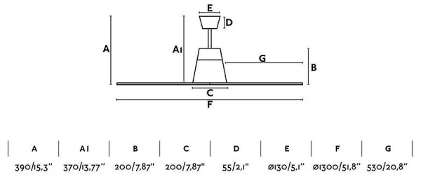 FARO 33490 - Stropní ventilátor TYPHOON IP44 hnědá + dálkové ovládání