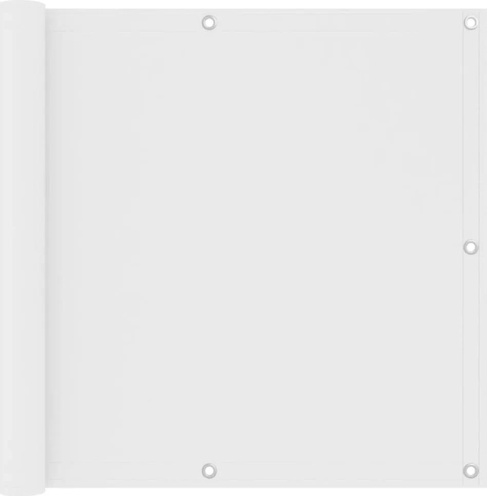vidaXL Balkónová zástěna 90 x 600 cm oxfordská látka [42335] Barva: Bílá