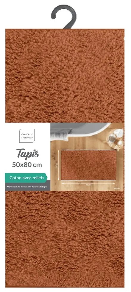 Koupelnová předložka v terakotové barvě 50x80 cm Mael – douceur d'intérieur