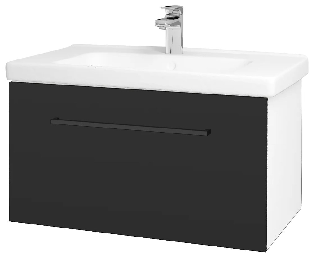 Dřevojas Koupelnová skříň BIG INN SZZ 80 Varianta: N03 Graphite / Úchytka T06 / N03 Graphite