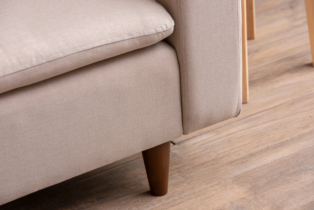 Hanah Home Rohová pohovka LUNGO krémová