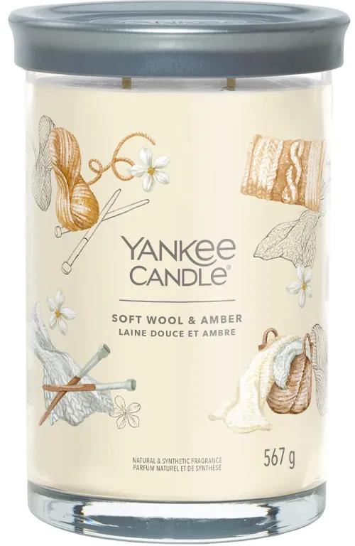 Yankee Candle – Signature Tumbler svíčka Soft Wool & Amber (Jemná vlna a ambra) Velikost: velká 567 g