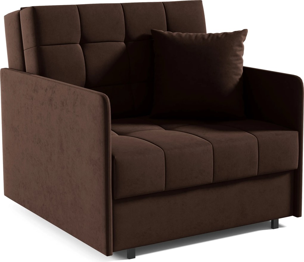 Eka Pohovka AMERYKANKA 169, 90 cm Barva látky: Černá (Kronos 07)