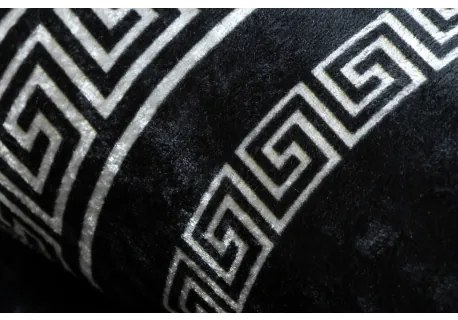 Dywany Luszczow Kusový koberec ANDRE pratelný 2031 vzor rámu medúza řecký protiskluz, černá bílá Rozměr koberce: 80 x 150 cm