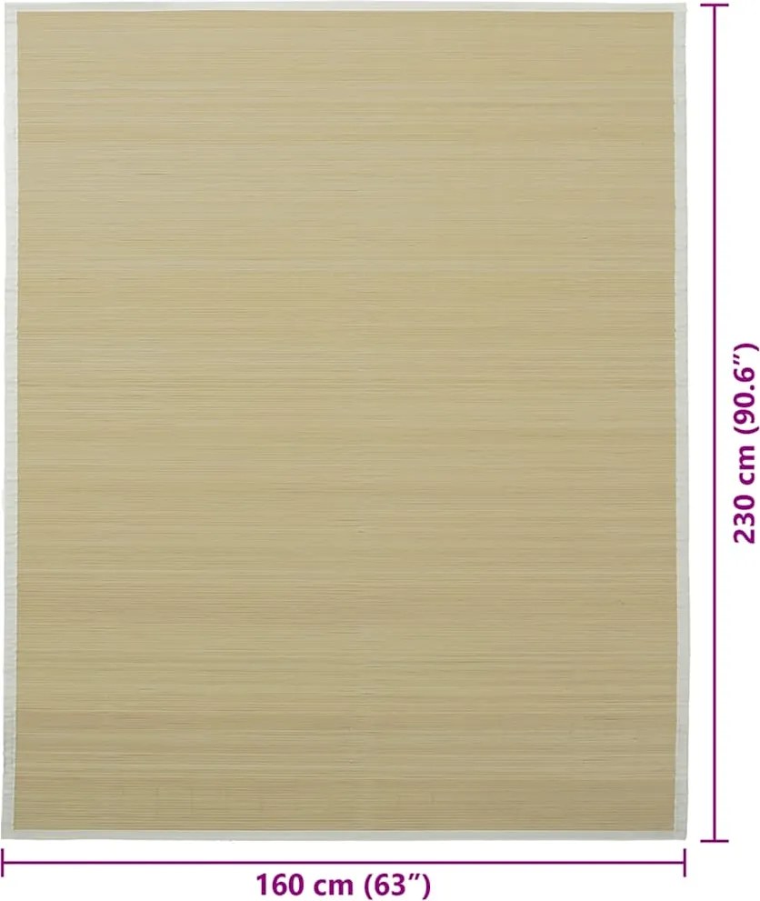 Koberec bambus 160 x 230 cm přírodní 245821