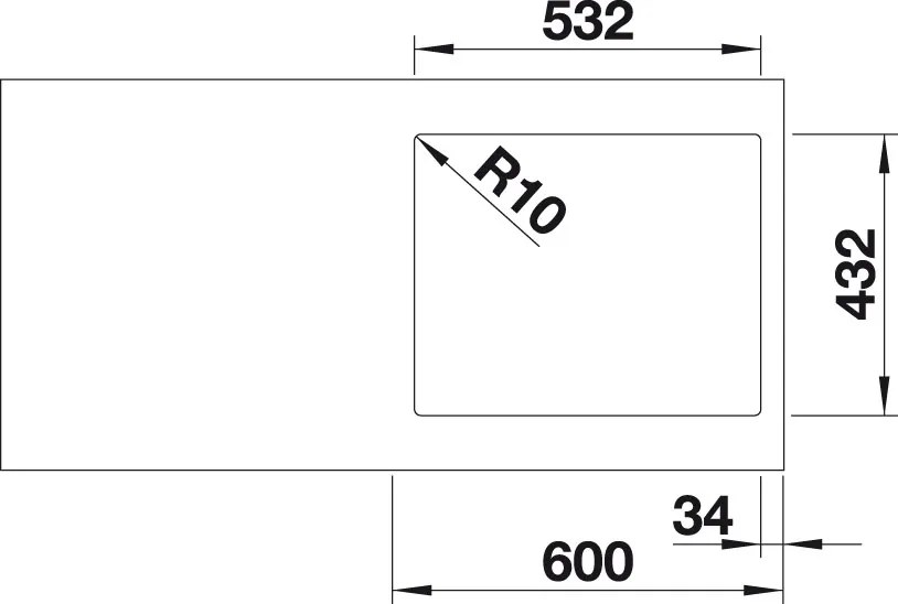 Granitový dřez Blanco SUBLINE 500 IF SteelFrame InFino antracit 524107